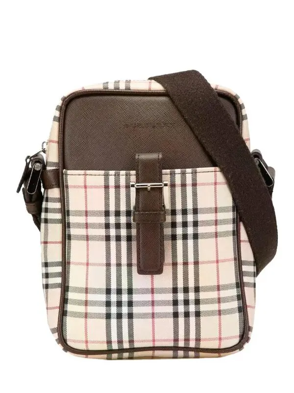 Burberry House Check Canvas Crossbody Bag - Brown