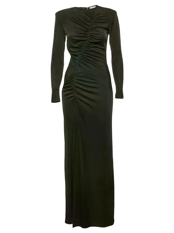 THE NEW ARRIVALS ILKYAZ OZEL Ruched Maxi Dress - Black
