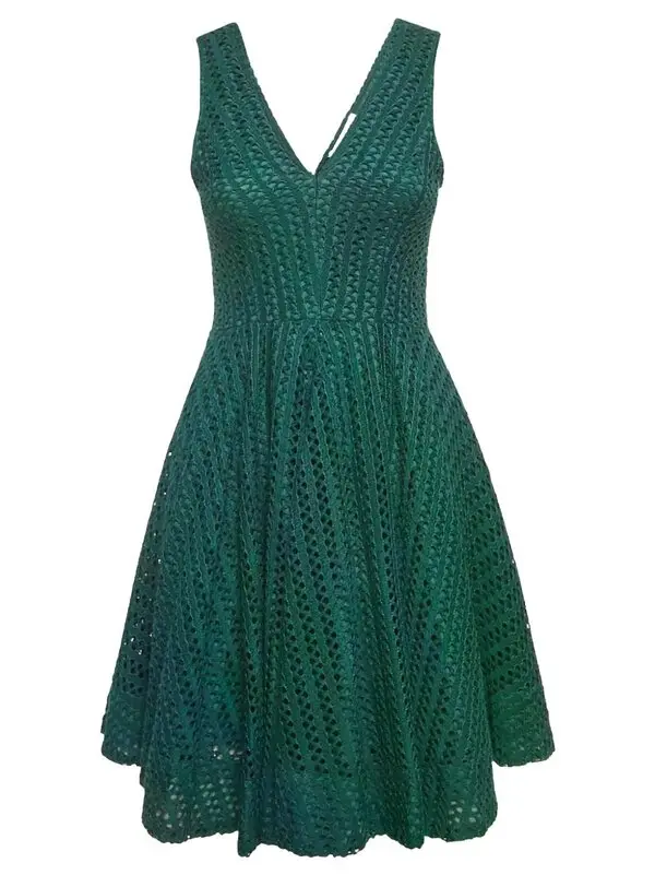 Sandro Crochet V-neck Dress - Green