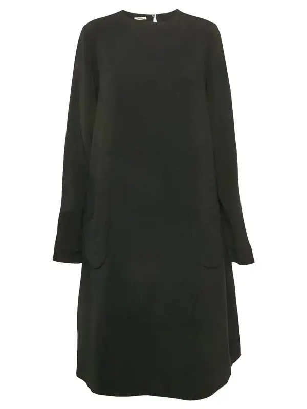 Miu Miu Crepe Pocketed Dress - Black