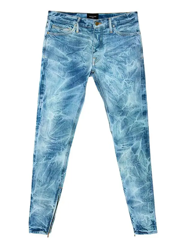Fear Of God Acid-wash Five-pocket Jeans - Blue