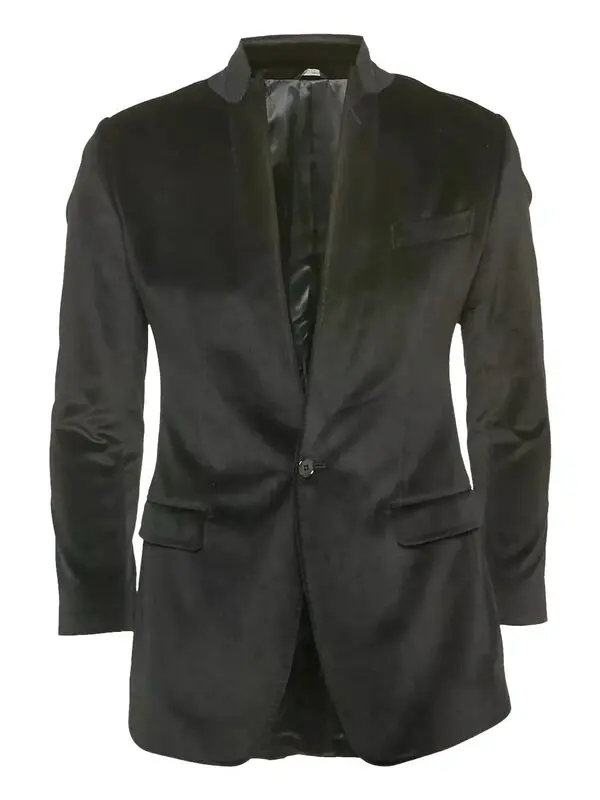 Dolce & Gabbana Velvet Single-breasted Blazer - Black