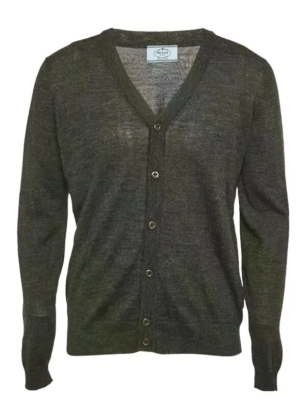 Prada Alpaca Wool Cardigan - Grey
