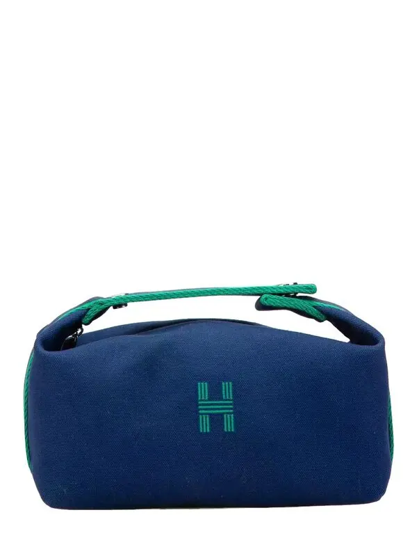 Hermès Small Toile Bride A Brac Vanity Bag - Blue