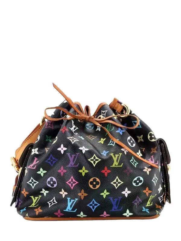 LOUIS VUITTON Petit Noe Monogram Multicolor Bucket Bag - Black