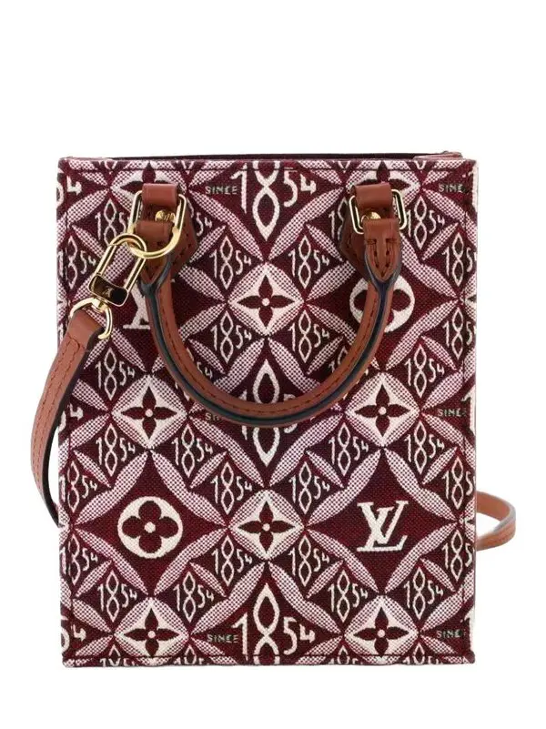 LOUIS VUITTON Petit Sac Plat Bag Limited Edition Since 1854 Monogram Jacquard - Brown