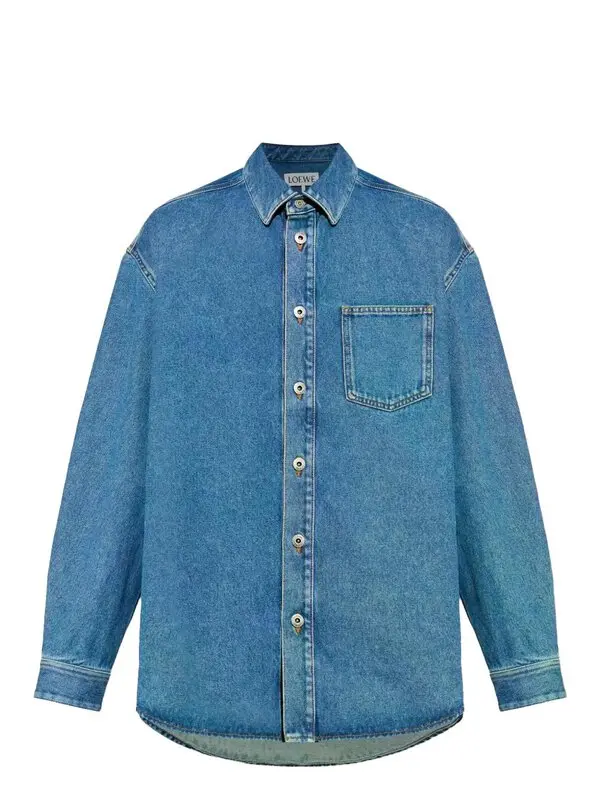 Loewe Embroidered Pocket Shirt - Blue