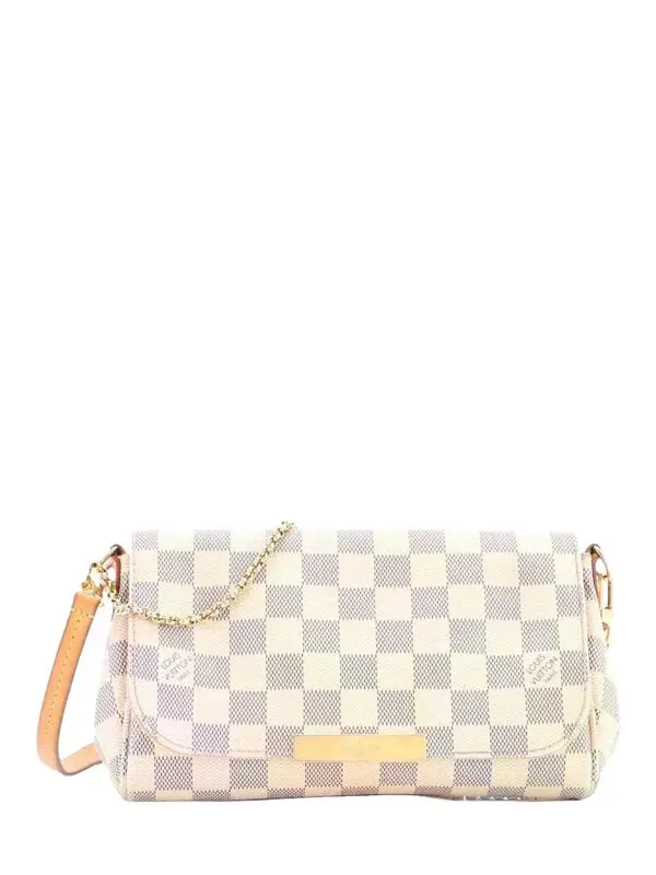 LOUIS VUITTON Favorite Handbag Damier Pm - White