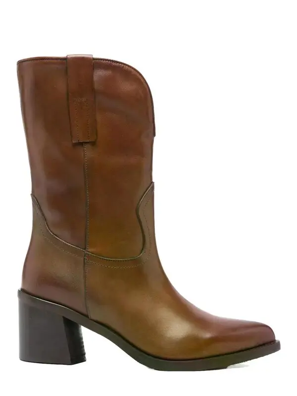 PAOLA PARISI 65mm Block-heel Boots - Brown