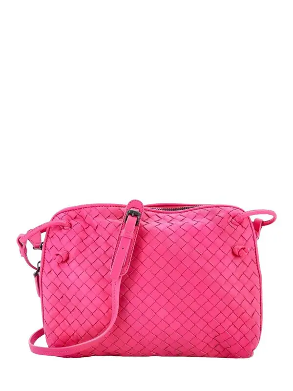 Bottega Veneta Nodini Intrecciato Nappa Small Crossbody Bag - Pink