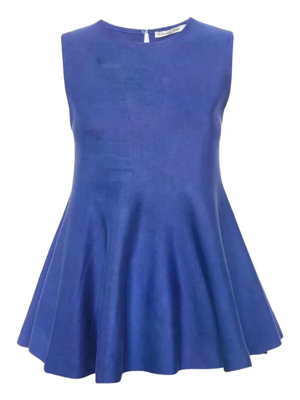 Dior Flared Knit Top - Blue