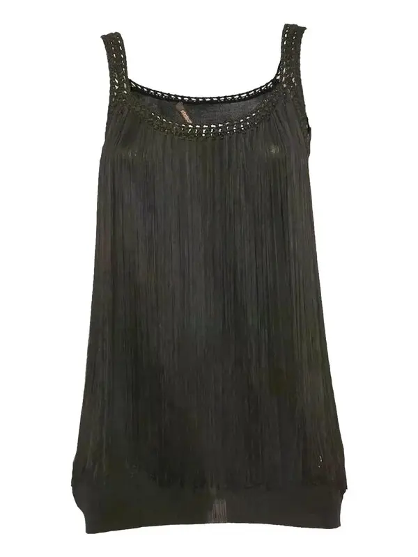 Roberto Cavalli Vintage Fringe Top - Black