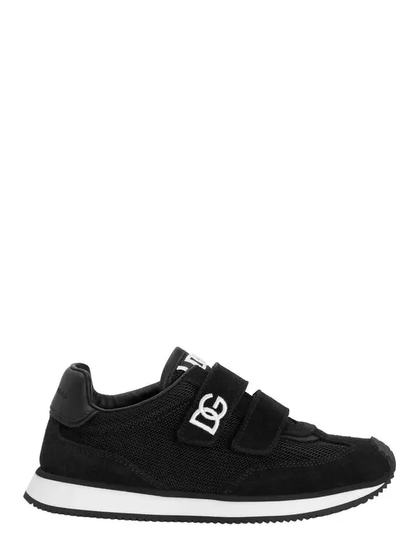 Dolce & Gabbana Mesh And Suede Sneakers - Black