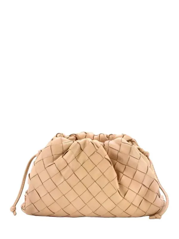 Bottega Veneta The Pouch Intrecciato Nappa Mini Crossbody Bag - Neutrals