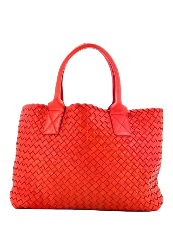 Bottega Veneta Cabat Intrecciato Nappa Small Tote Bag - Red