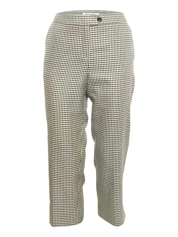 Dior Houndstooth Pattern Pants - Neutrals
