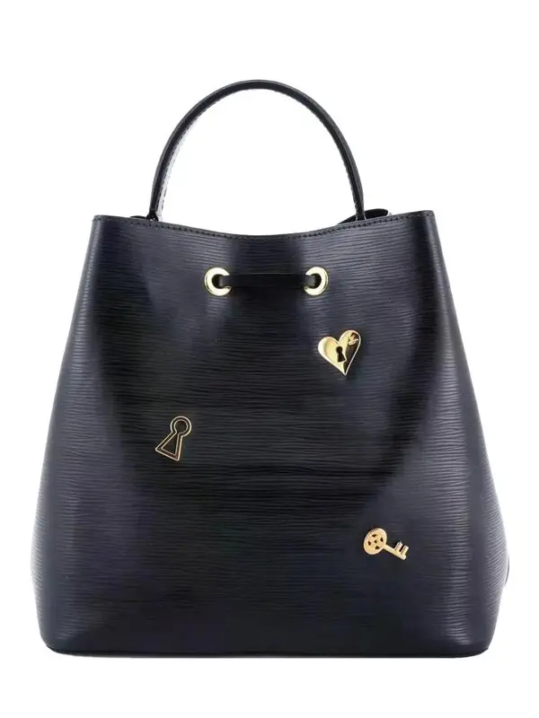 LOUIS VUITTON Neonoe Love Lock Epi Leather Bucket Bag - Black