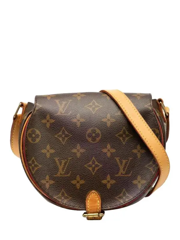 LOUIS VUITTON 2005 Monogram Sac Tambourine Crossbody Bag - Brown
