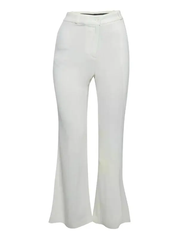 Roberto Cavalli Crepe Flared Trousers - White