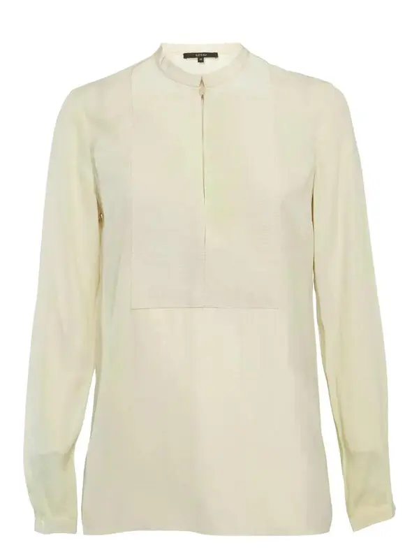Gucci Ribbed-panel Blouse - Neutrals
