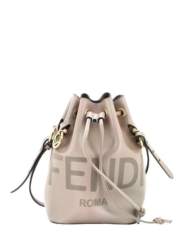 Fendi Logo Mon Tresor Mini Bucket Bag - Brown