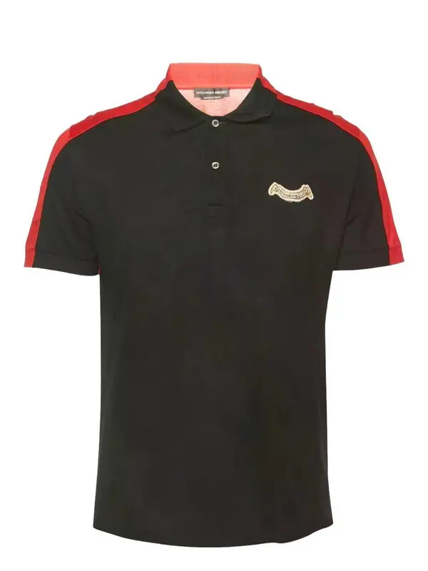 Alexander McQueen Colour-block Polo Shirt - Red