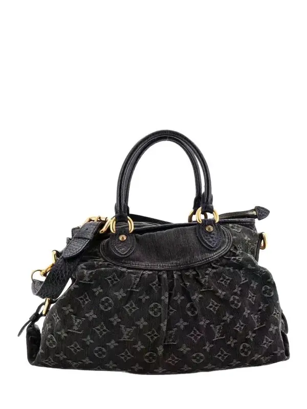 LOUIS VUITTON Neo Cabby Denim Mm Tote Bag - Black