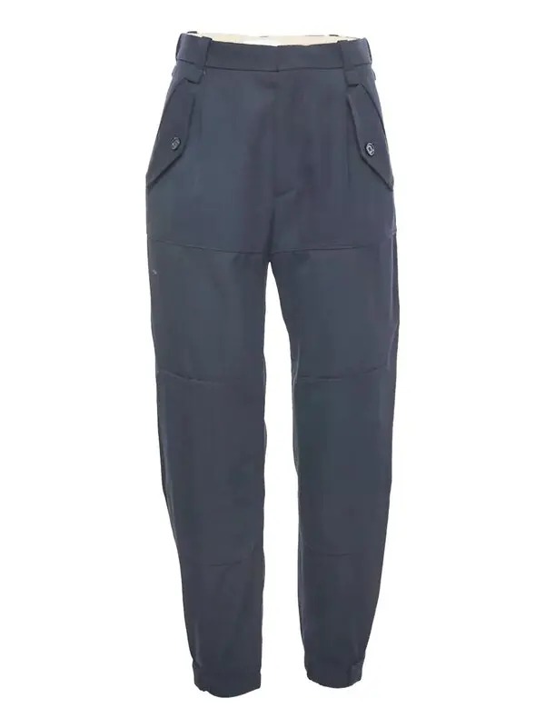 Chloé Gabardine Straight-leg Trousers - Blue