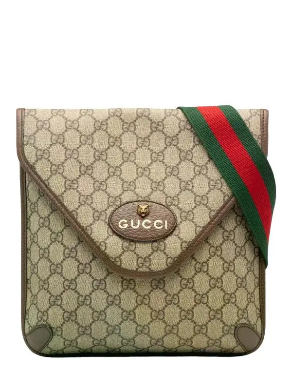 Gucci Medium Gg Supreme Neo Vintage Flap Crossbody Bag - Brown