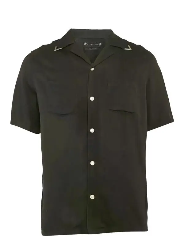 ALLSAINTS Patch-pocket Short-sleeve Shirt - Black