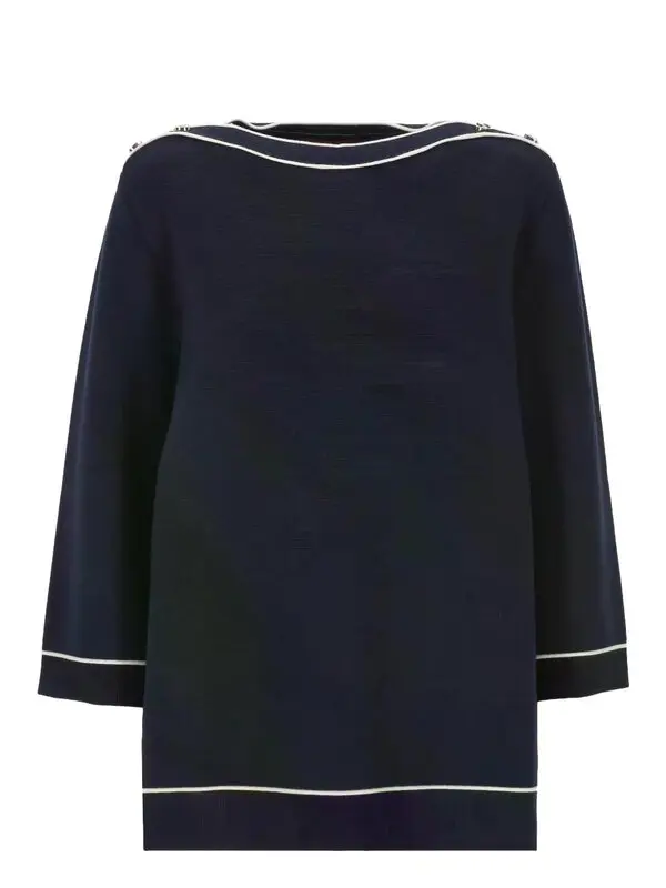 Gucci Contrast-trim Top - Blue