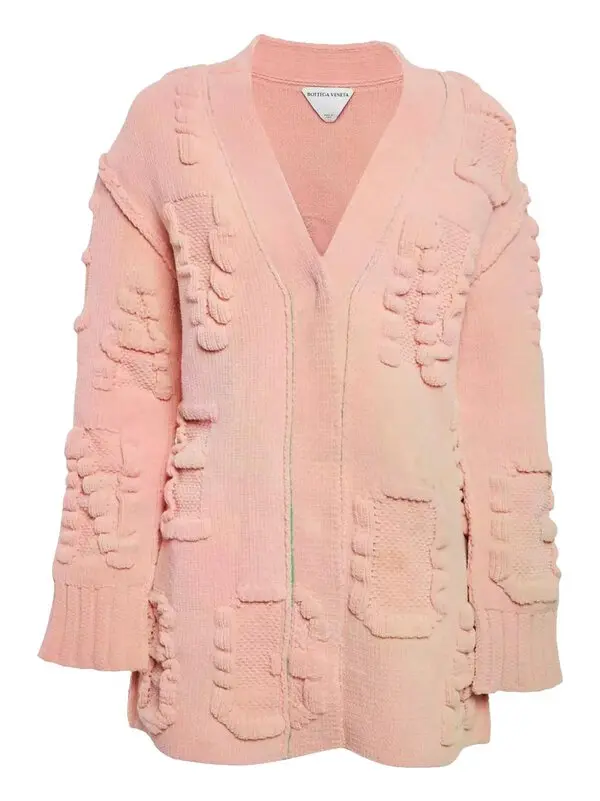 Bottega Veneta Textured Knit Cardigan - Pink