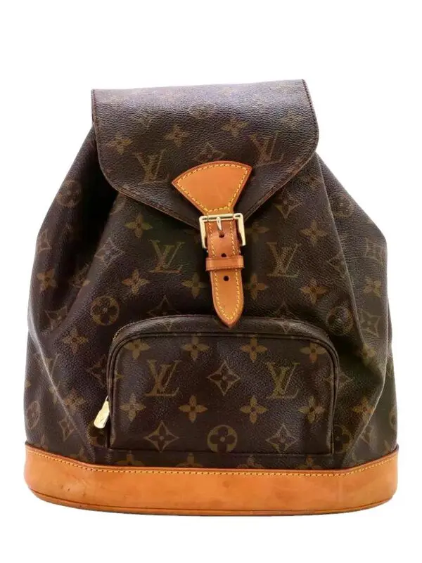 LOUIS VUITTON Vintage Montsouris Monogram Canvas Mm Backpack - Brown