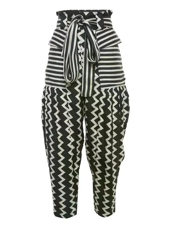 Stella McCartney Jacquard Striped Trousers - Black