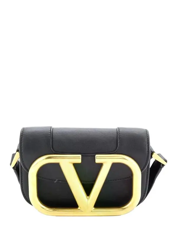 Valentino Garavani Supervee Small Leather Crossbody Bag - Black