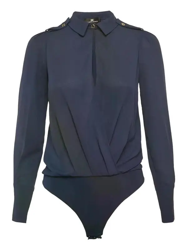 Elisabetta Franchi Wrap-effect Bodysuit - Blue