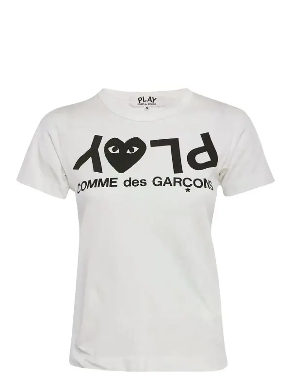 Comme Des Garçons Heart-logo T-shirt - White
