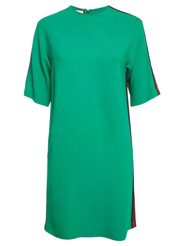 Gucci Web-stripe Mini Dress - Green
