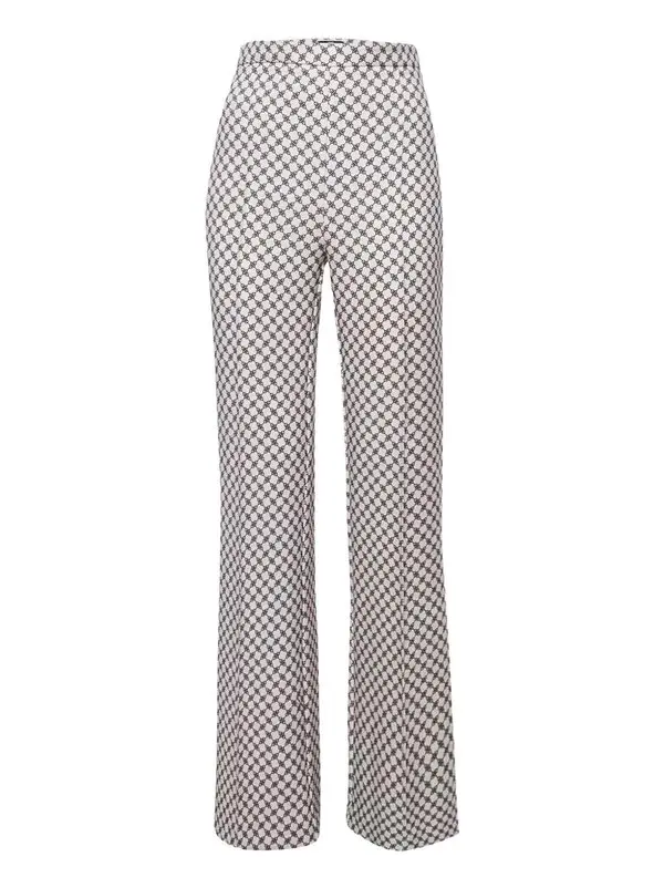 Elisabetta Franchi Logo-print Pocket Trousers - Neutrals