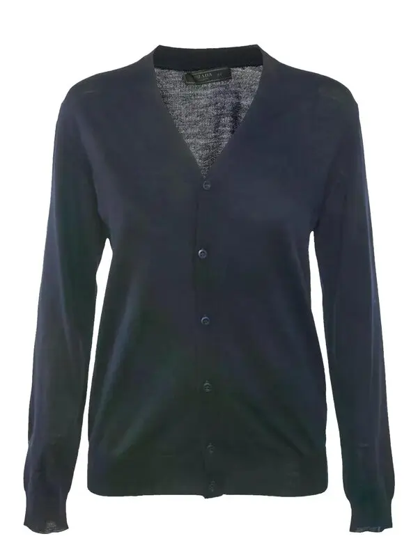 Prada Button-down Wool Cardigan - Blue