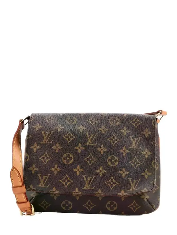 LOUIS VUITTON Musette Tango Handbag Monogram Canvas - Brown