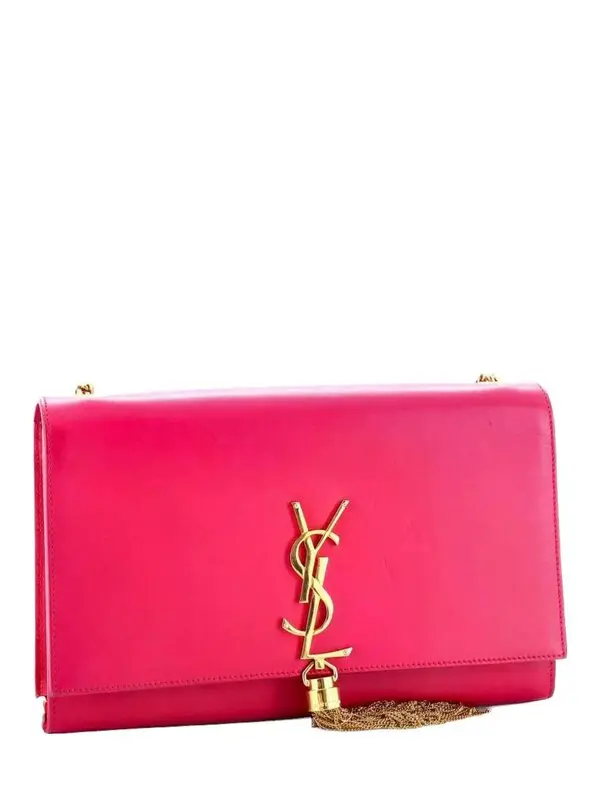 Saint Laurent Classic Monogram Tassel Medium Crossbody Bag - Pink