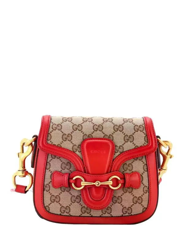 Gucci Lady Web Gg Canvas Small Crossbody Bag - Brown