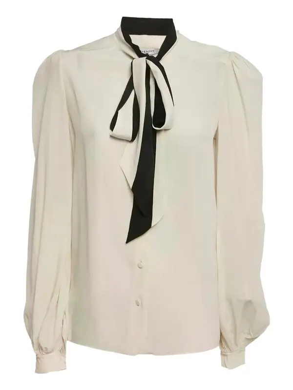 Givenchy Silk Chiffon Blouse - Neutrals