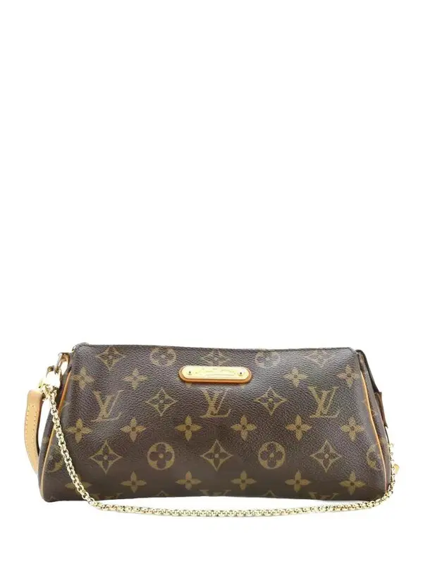 LOUIS VUITTON Eva Handbag Monogram Canvas Clutch - Brown