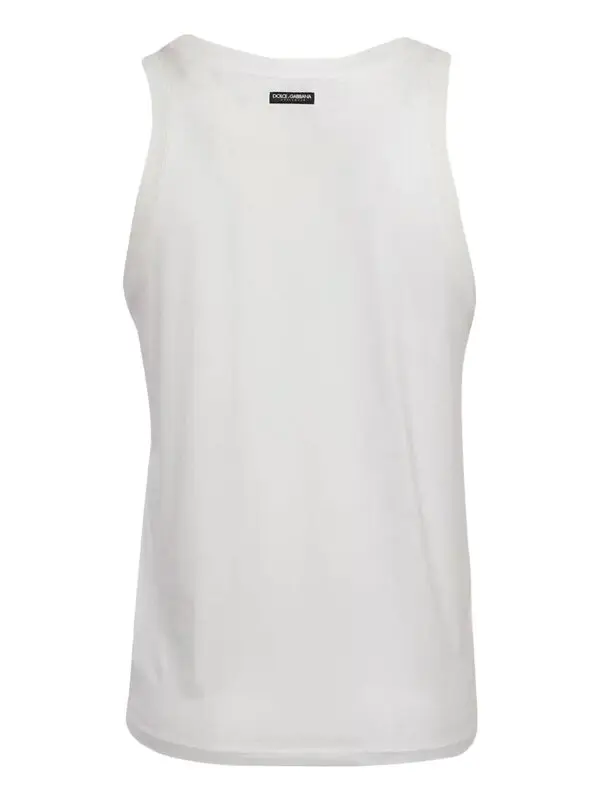 Dolce & Gabbana Stretch-cotton Tank Top - White