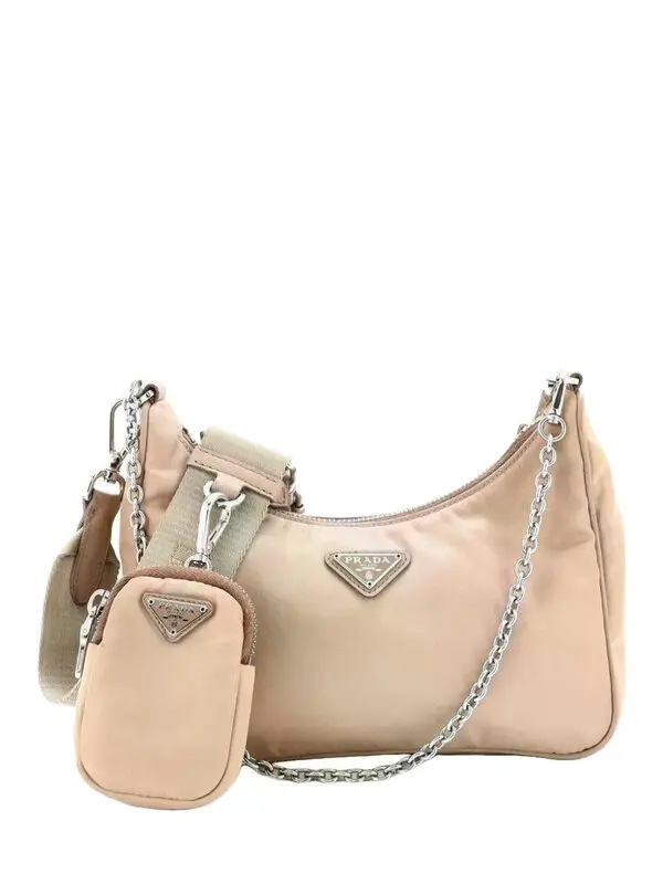 Prada Re-edition 2005 Tessuto Small Crossbody Bag - Neutrals