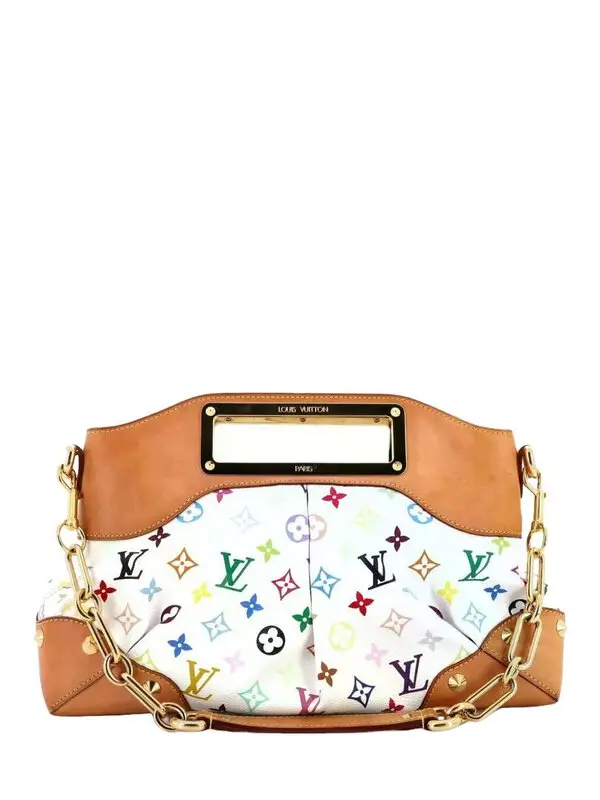 LOUIS VUITTON Judy Handbag Monogram Multicolor Mm Shoulder Bag - White