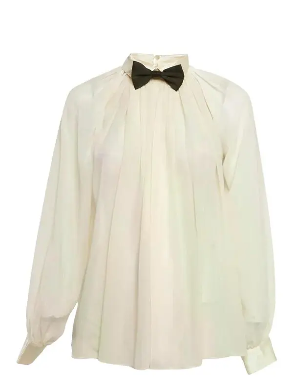 Elisabetta Franchi Bow-tie Blouse - Neutrals