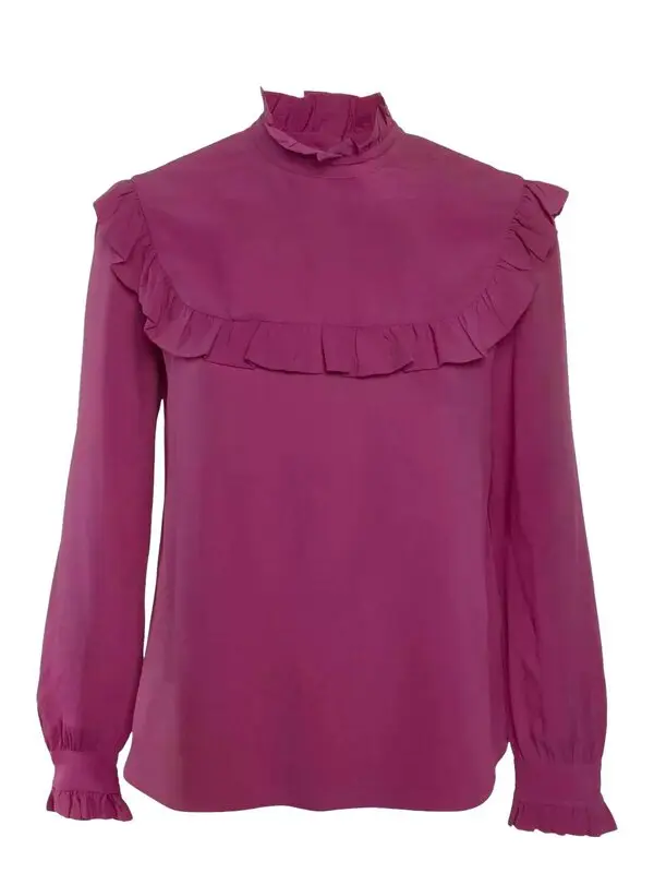 Missoni Ruffled High-neck Blouse - Pink